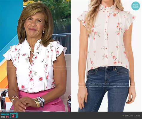 Wornontv Hodas White Print Top And Pink Pencil Skirt On Today Hoda