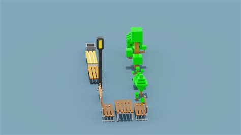 voxel city elements lowpoly 3d model 3d turbosquid 1979603