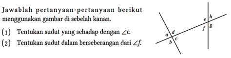 Kumpulan Contoh Soal Garis Sejajar Dan Segi Banyak Matematika Kelas 8