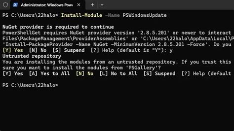 Download And Install Windows Updates From The Cli With Powershell