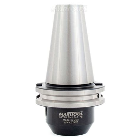 cat40 1 0 end mill tool holder with 1 75 gage length made in usa maritool