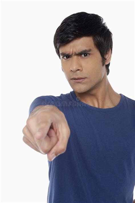 Angry Man Pointing At The Camera Stock Image Image Of Masculinity Creativity