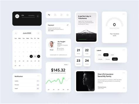 Insurance App Ui Components Animation Graphic Design Ui Ux [video] Web App Design App
