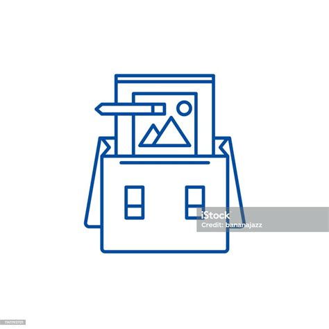 投資組合行圖示概念投資組合平面向量符號 標誌 輪廓例證向量圖形及更多a4紙圖片 A4紙 一組物體 企業 Istock