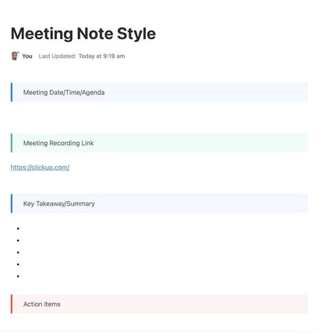 11 Free Meeting Recap Templates ClickUp