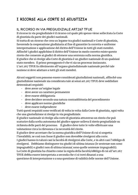 I Ricorsi Alla Corte Di Giustizia Schemi E Mappe Concettuali Di