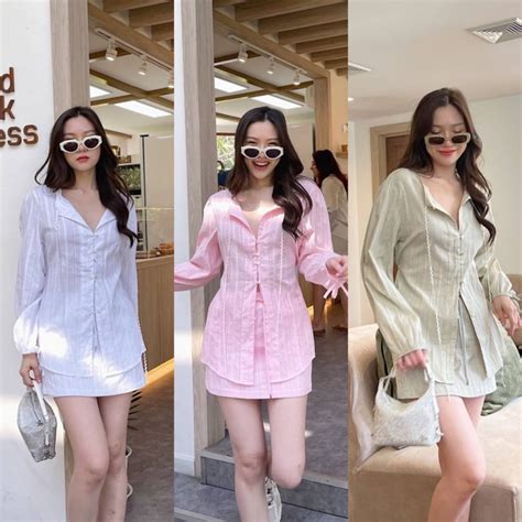 Goddessshop ชุดเซท Garden Set เสื้อกระโปรง 2159 Goddess Shopp Thaipick