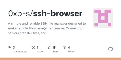 GitHub 0xb S Ssh Browser A Simple And Reliable SSH File Manager