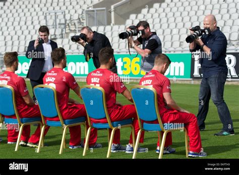 Manchester Uk 10th April 2015 The Lancashire Squad Pose In Their