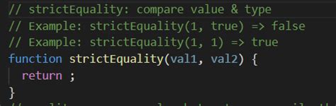Solved StrictEquality Compare Value Type Example Chegg