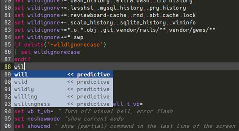 Github Primitivorm Vim Predictive Given The First Few Letters Of A