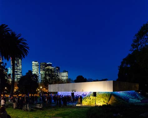 Oma Reveals Amphitheatre Like Mpavilion Complete With Rotating Grandstand
