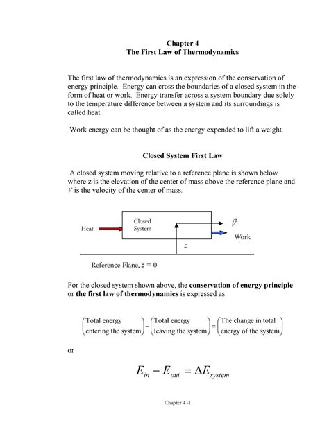 Open Closed System Problems Chapter 4 The First Law Of Thermodynamics