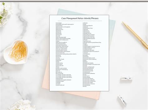 Case Manager Cheat Sheet Verbiage For Notes And Documentation Social