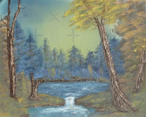 Original Oil Painting Lake Trees By Jessica Naill Redbubble