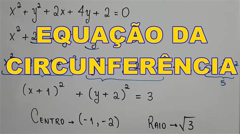 Qual Das Equações Abaixo Representa Uma Circunferência Educa