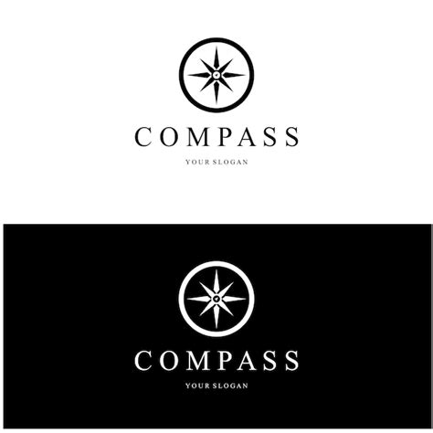 Elegant Vintage Compass Logo With Classic Nautical Elements And