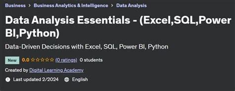 Data Analysis Essentials Excelsqlpower Bipython Scriptmafiaorg Download Full Nulled