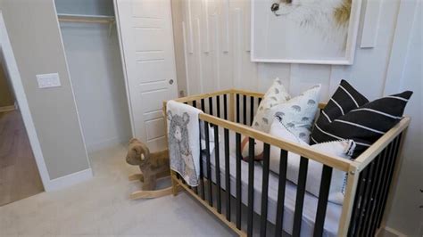 A Crib With A Wooden Crib And A White Door With A White Door That Says Crib Premium Ai