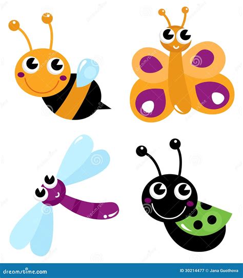 Cute Little Cartoon Bugs 30214477
