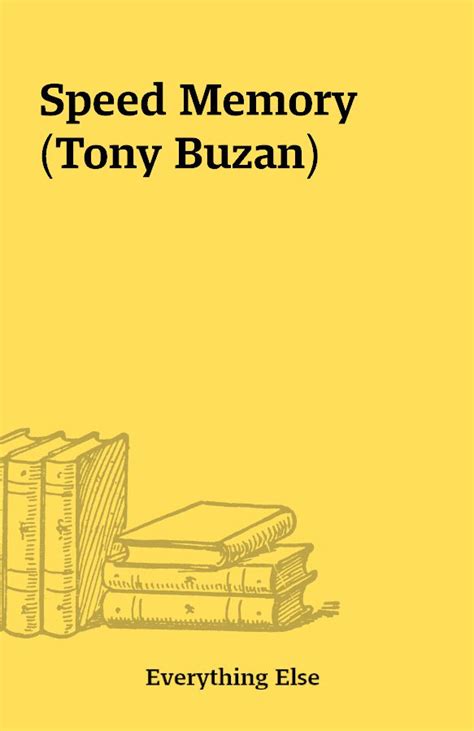 Speed Memory Tony Buzan Shareknowledge Central