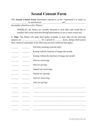Sexual Consent Form Fill Out Sign Online And Download PDF Templateroller