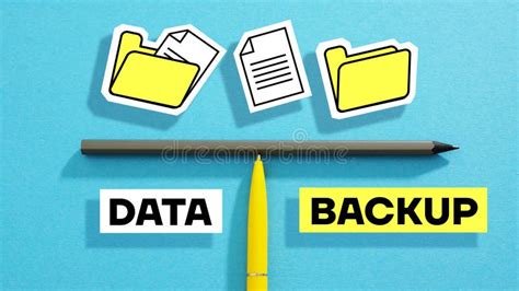 Data Backup Is Shown Using The Text Stock Image Image Of Storage