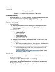 PSYCH 302 RMDA Outline Week 9 Docx Amber Ihler 11 11 2020 RMDA