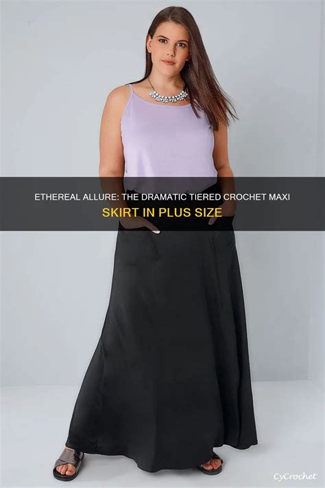 Ethereal Allure The Dramatic Tiered Crochet Maxi Skirt In Plus Size
