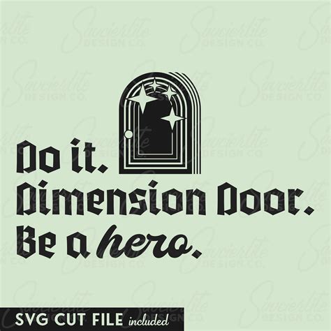 Dimension Door Spell Dnd Svg Png Sublimation Print And Cut File Etsy