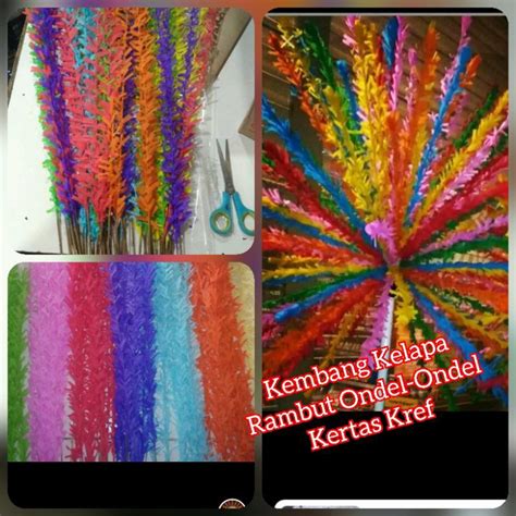 Jual Kembang Kelapa Rambut Ondel Ondel Dari Kertas Kref Harga Per 10