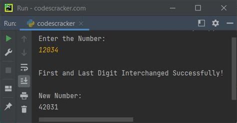 Python Program To Interchange Digits Of A Number