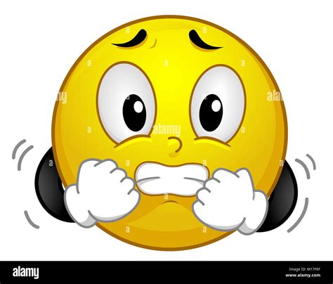 Illustration Dune Peur Smiley Mascot Tremblant Dans La Peur Banque D