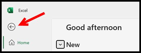 Backstage View In Excel