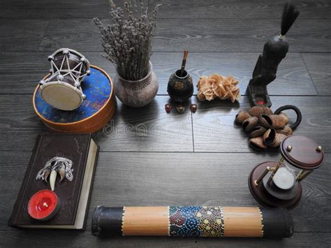 Fond Mystique Avec Les Objets Rituels D Sot Rique Occultes