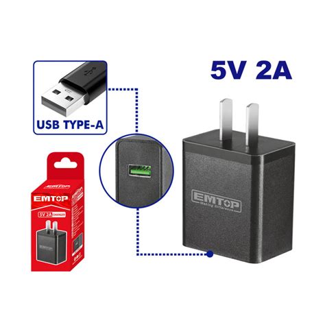 Cargadorcubo Con Puerto De Carga Usb Tipo A Voltaje De Salida 5v Y
