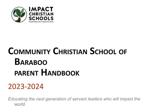 School Documents — Community Christian School Of Baraboo