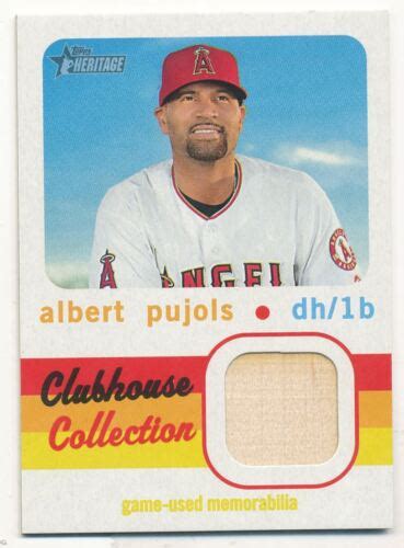 2020 Topps Heritage Clubhouse Collection Relics Ccrap Albert Pujols