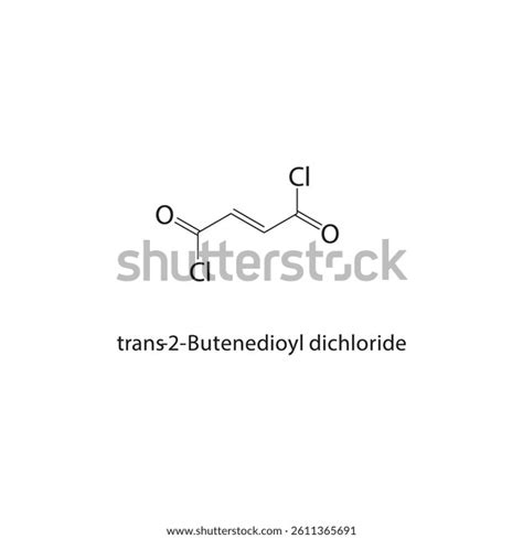 Trans 2 Butenedioyl Dichloride Skeletal Structure Acyl Chloride Stock Vector Royalty Free