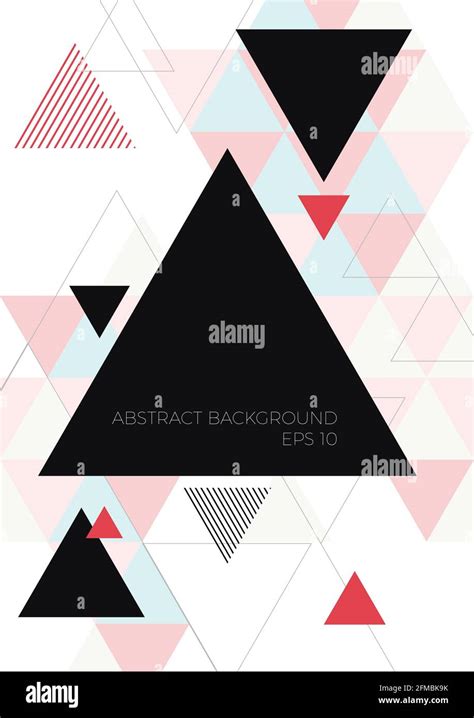 Modern Abstract Geometric Background In Minimalistic Style With Triangular Shapes Vector Flat