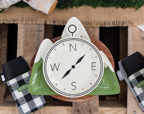 Compass Plates Adventure Party Decor Explorer Birthday Plates