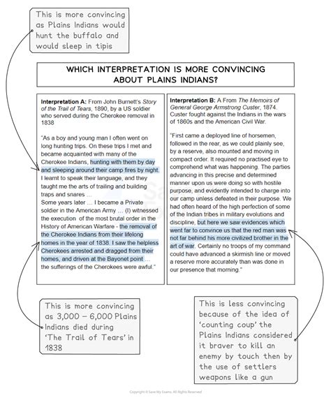 The 8 Mark Which Interpretation Is More Convincing Question America