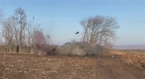 Ua Bmp Gets Struck With An Atgm Slowed Down From The Comrades