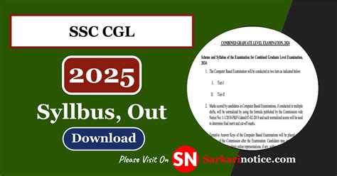 Ssc Cgl Syllabus Out Tier I And Ii Exam Pattern Sarkari Notice™