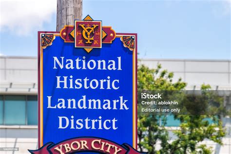 탬파 플로리다 이보르 시 국립 역사적인 랜드 마크 지구에 대 한 기호와 함께 0명에 대한 스톡 사진 및 기타 이미지 0명