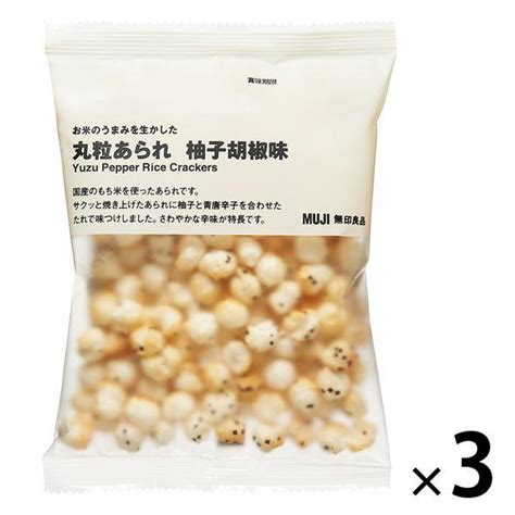 無印良品 お米のうまみを生かした 丸粒あられ 柚子胡椒味 58g 1セット（3袋） 良品計画 Nh52170lohaco Yahoo店