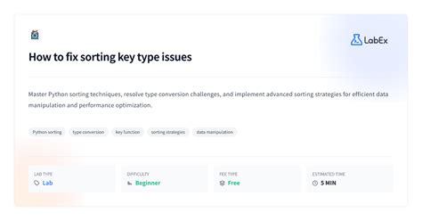 How To Fix Sorting Key Type Issues Labex