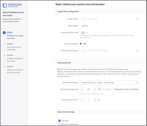 Deployment On Azure Celerdata Byoc