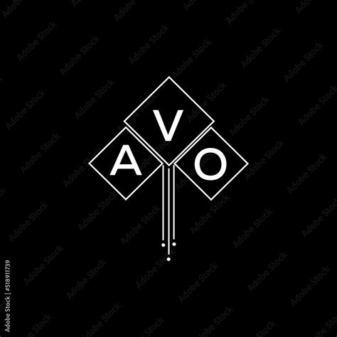 Avo Letter Logo Design With White Background In Illustrator Avo Vector