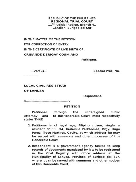 Birth Certificate Gender Correction Pdf Judiciaries Government